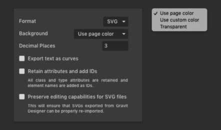 Exporting - Corel Vector Help